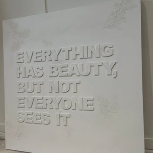 3D Quote Textured Art 80 X 60 Cm - Etsy