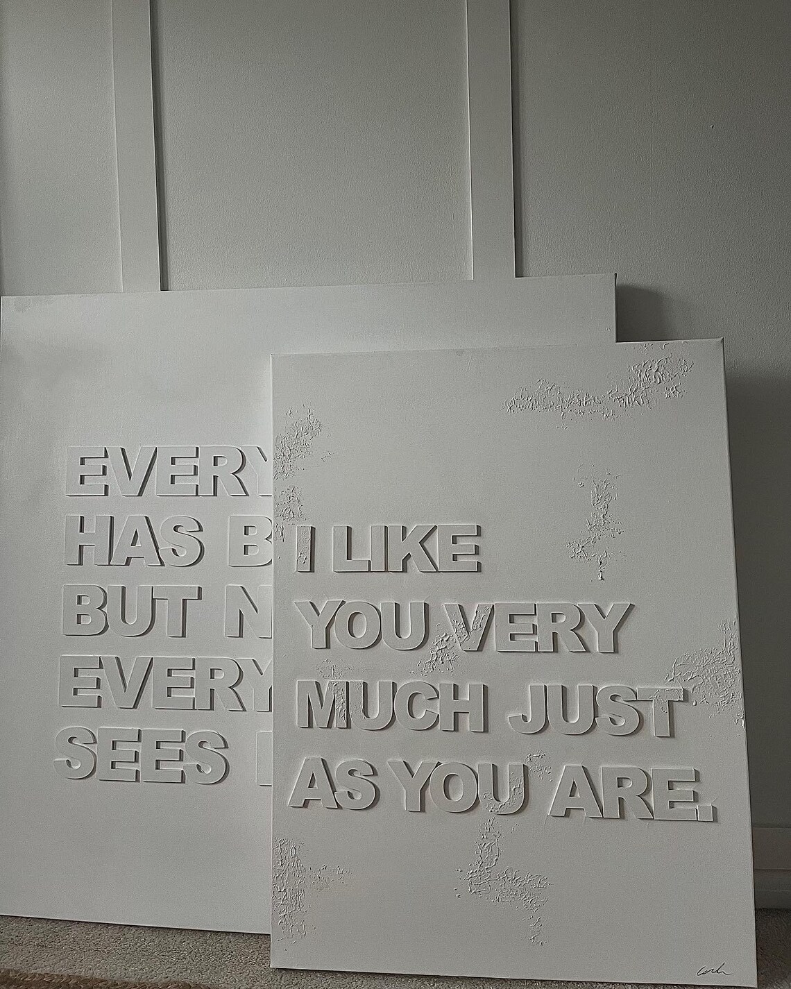 3D Quote Textured Art 80 X 60 Cm - Etsy