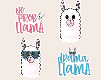 Drama Llama Stickers | Etsy