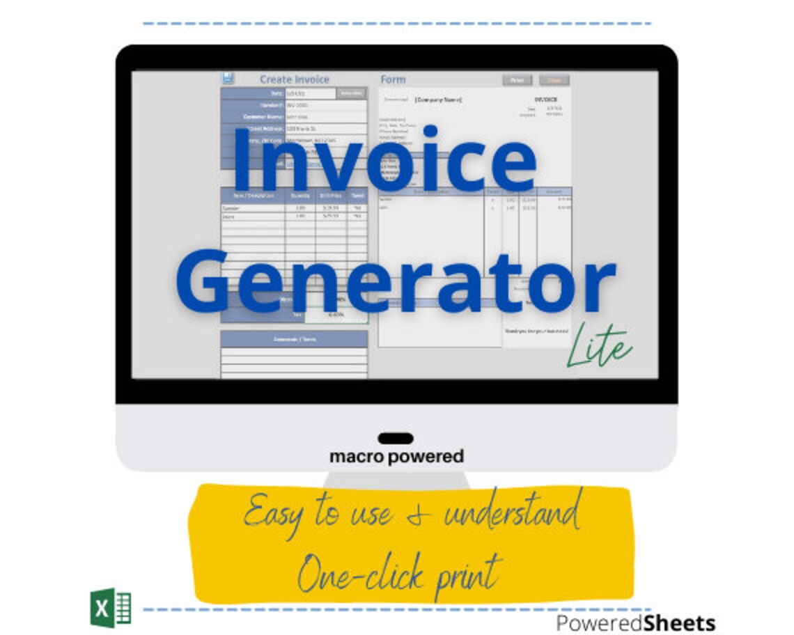 Invoice Generator Lite - Invoice Template, Invoice Creator, Excel ...