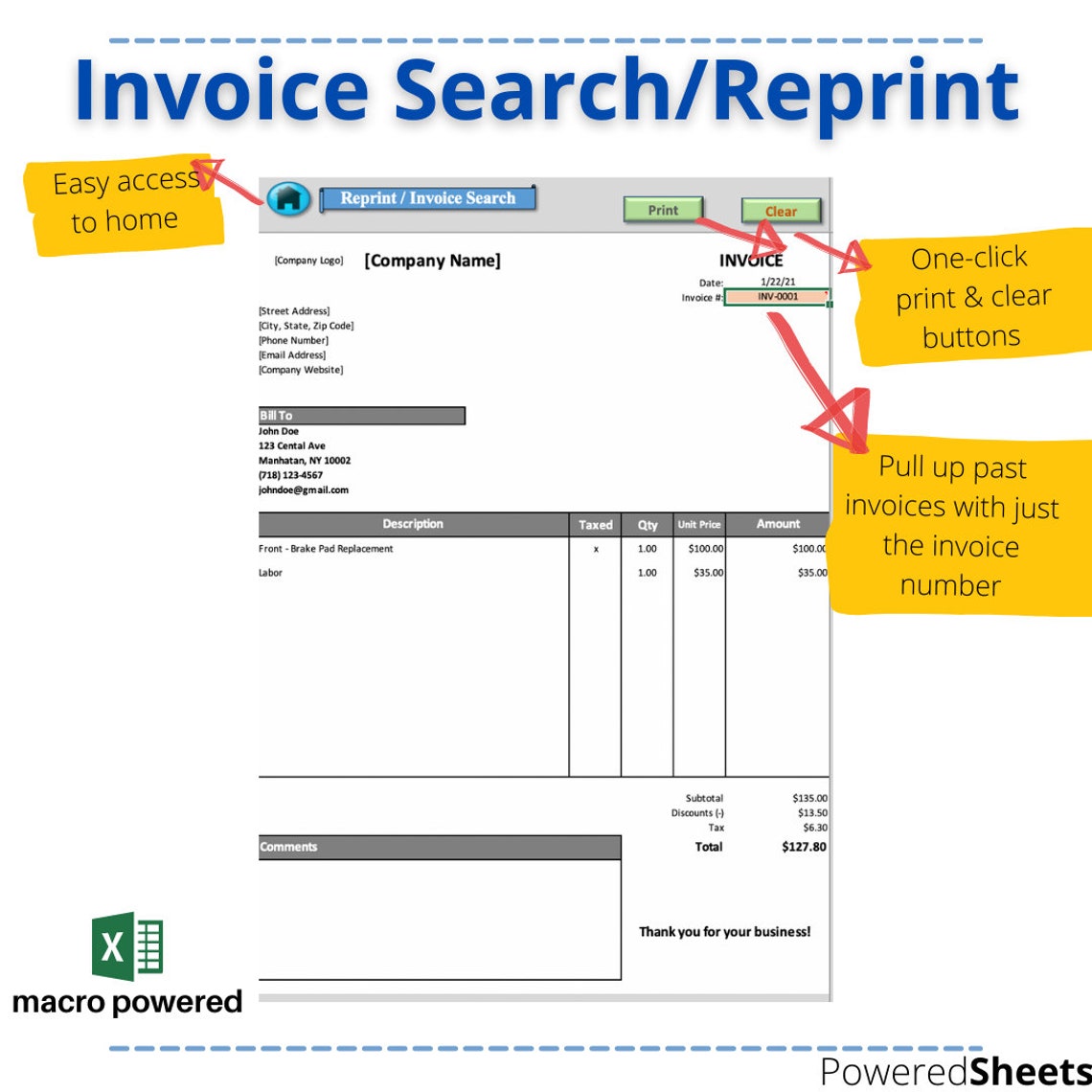 Invoice Generator Pro - Invoice Template, Invoice Creator, Excel ...