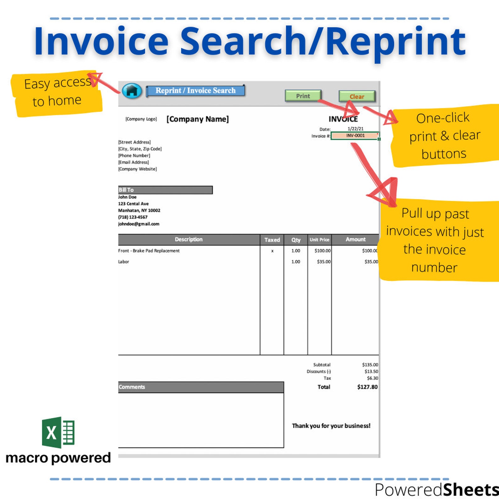 Invoice Generator Pro - Invoice Template, Invoice Creator, Excel ...
