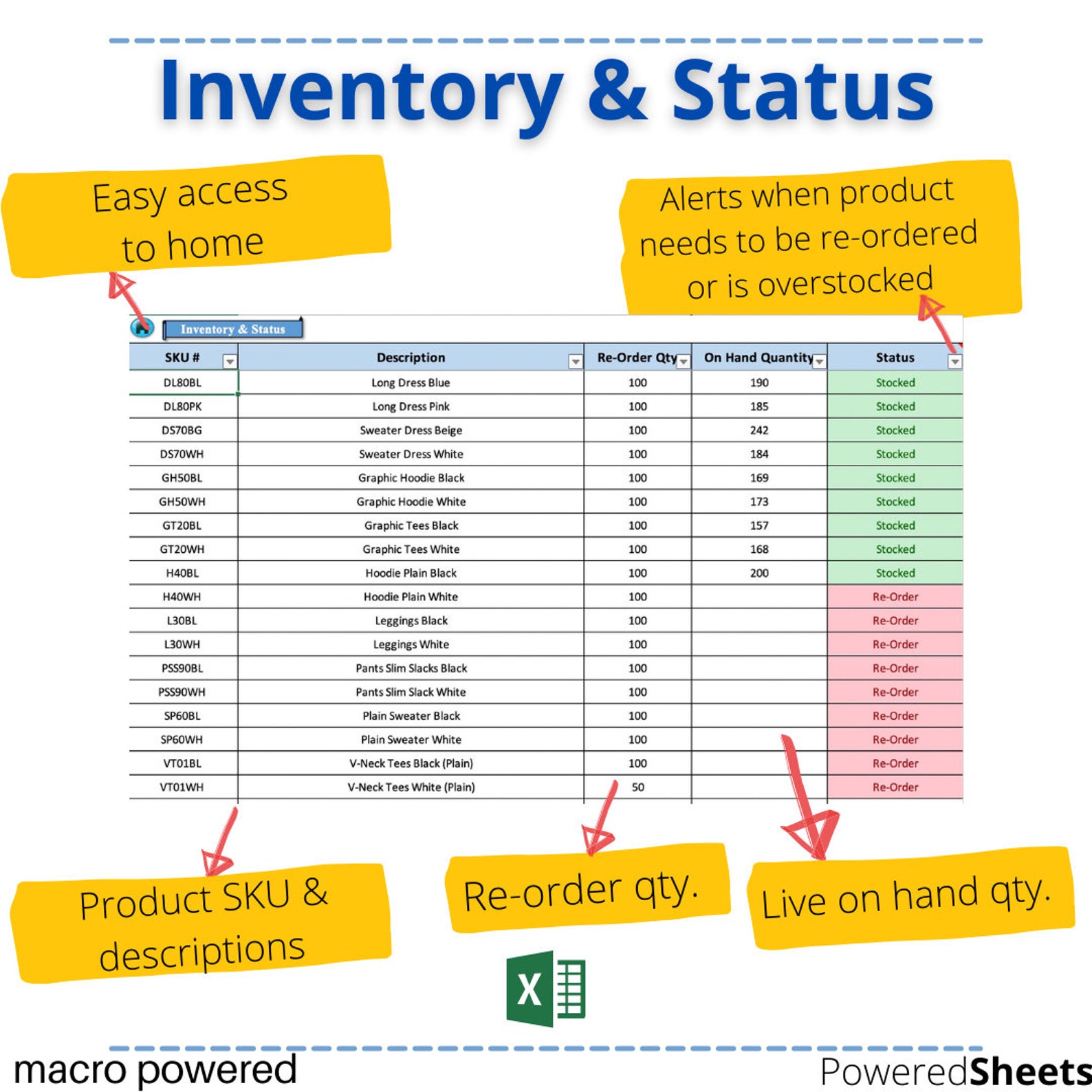 INVENTORY MANAGER Inventory Spreadsheet Inventory Tracker - Etsy Canada