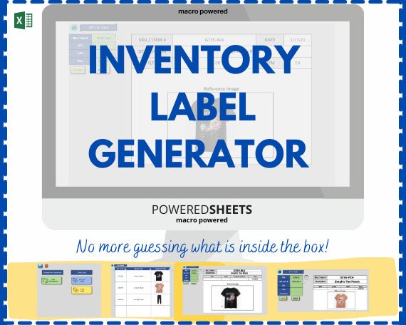 INVENTORY LABEL GENERATOR | Etsy