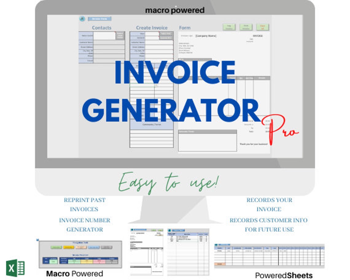 Invoice Generator Pro - Invoice Template, Invoice Creator, Excel ...