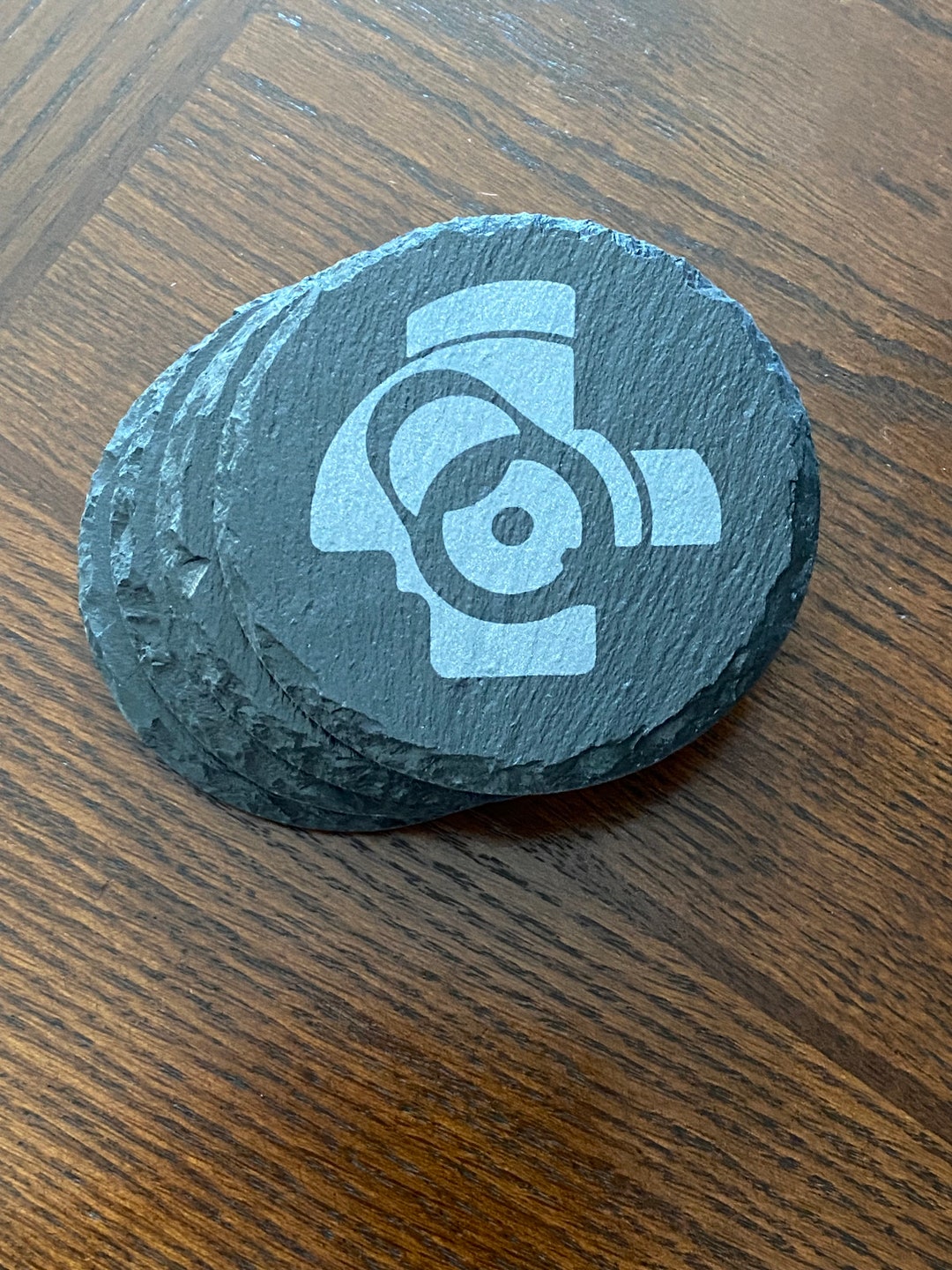 AK-47 Bolt Face Logo - Slate Coasters - Set of 4 Custom Laser Engraved ...