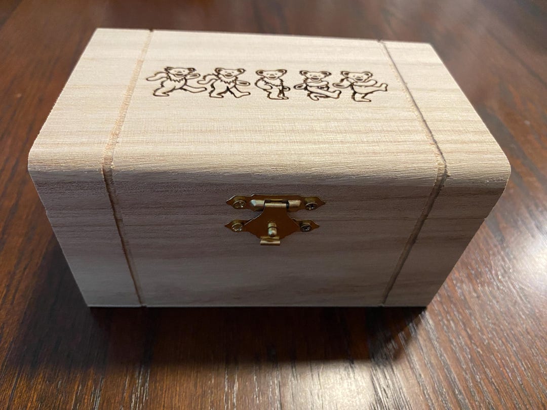 Wood Box Engraved - Dancing Bears - Grateful Dead - Etsy