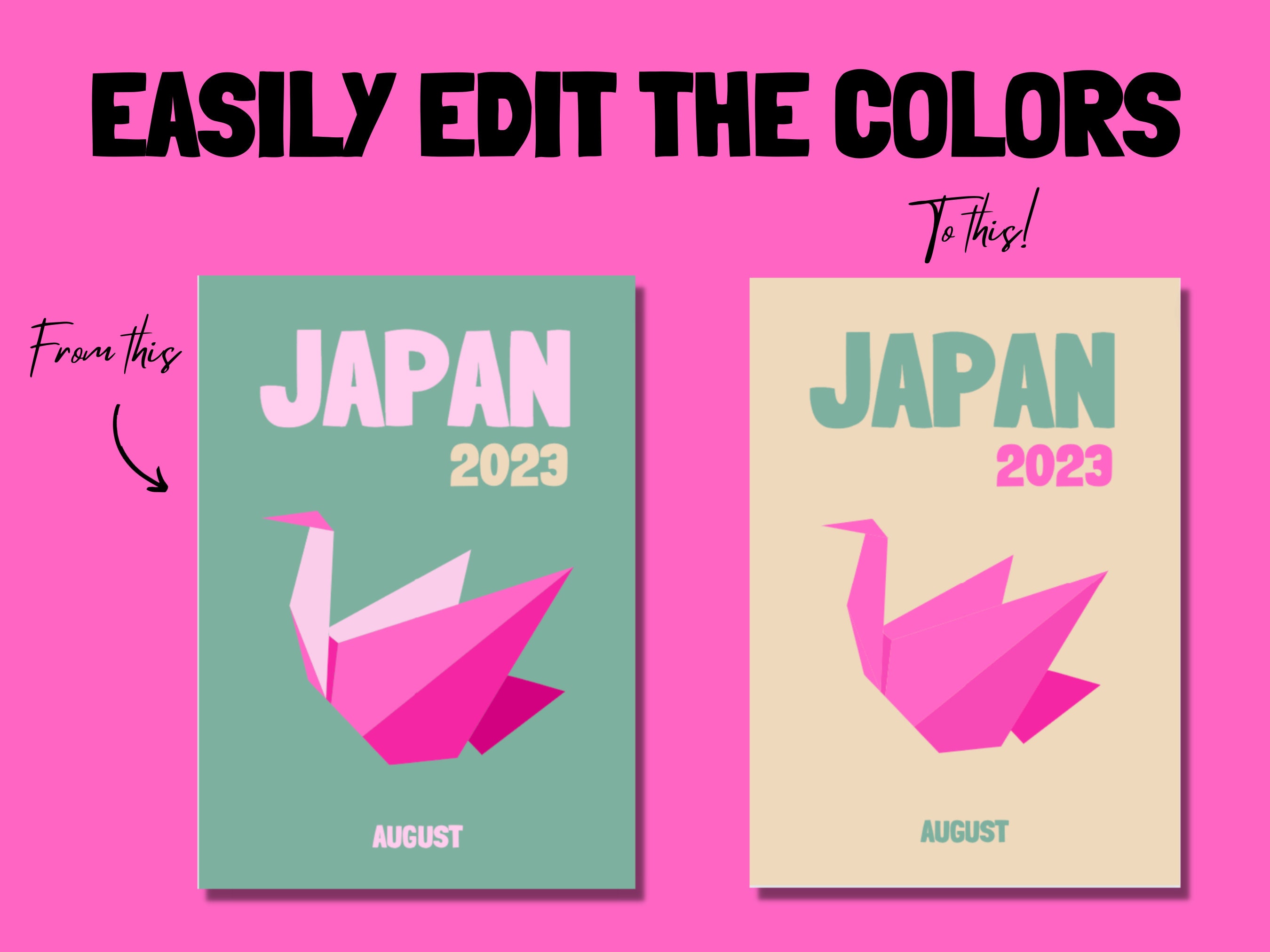 JAPAN Aesthetic Travel Coffee Table Photo Book Template Personalized ...