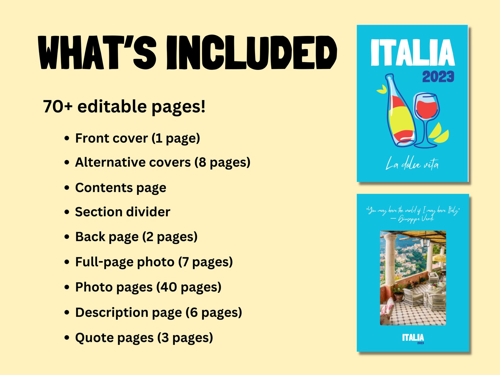 Aesthetic Travel Coffee Table Photo Book Template Personalized Photo ...