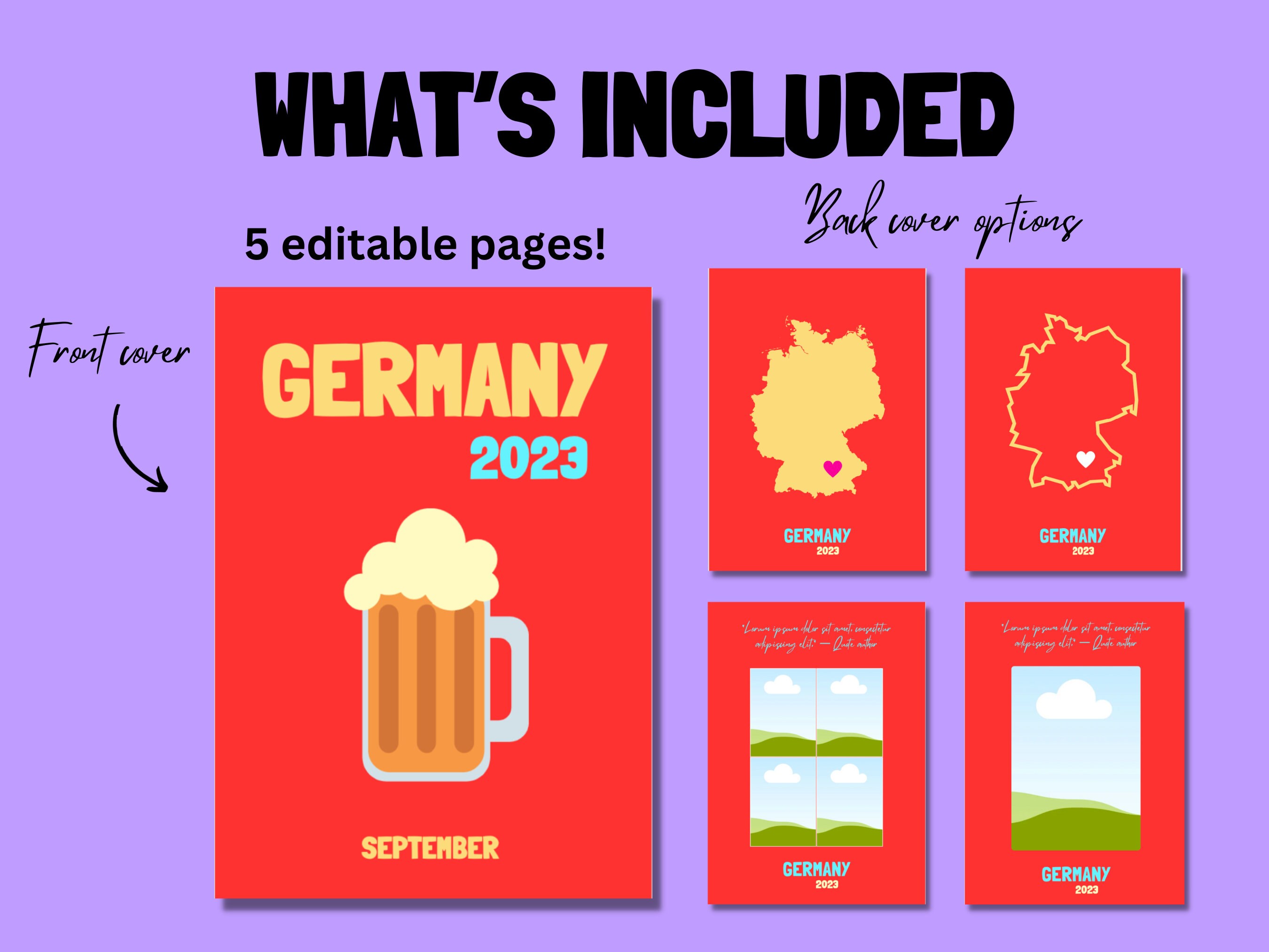 GERMANY Aesthetic Travel Coffee Table Photo Book Template Personalized ...