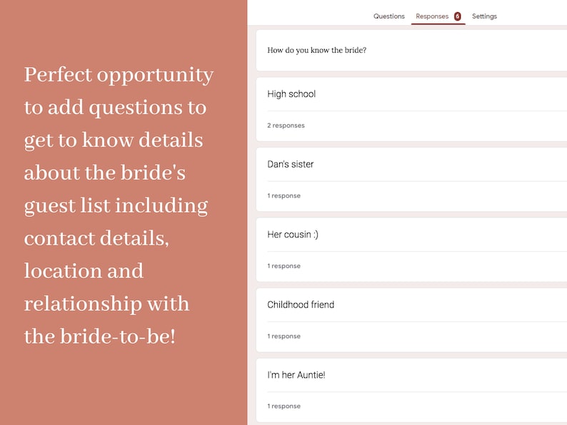 Editable Bachelorette Planning Questionnaire I Bridal Party Survey I ...