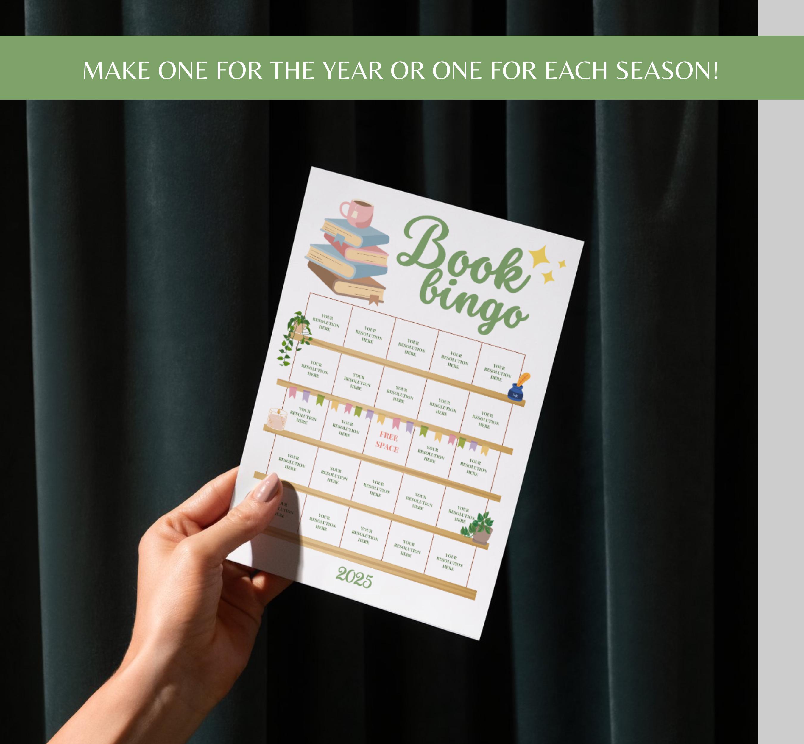 Editable Book Bingo Card 2025: Reading Challenge (digital Download) - Etsy