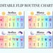 Flip Routine Chart Template Visual Schedule for Kids Editable Routine ...