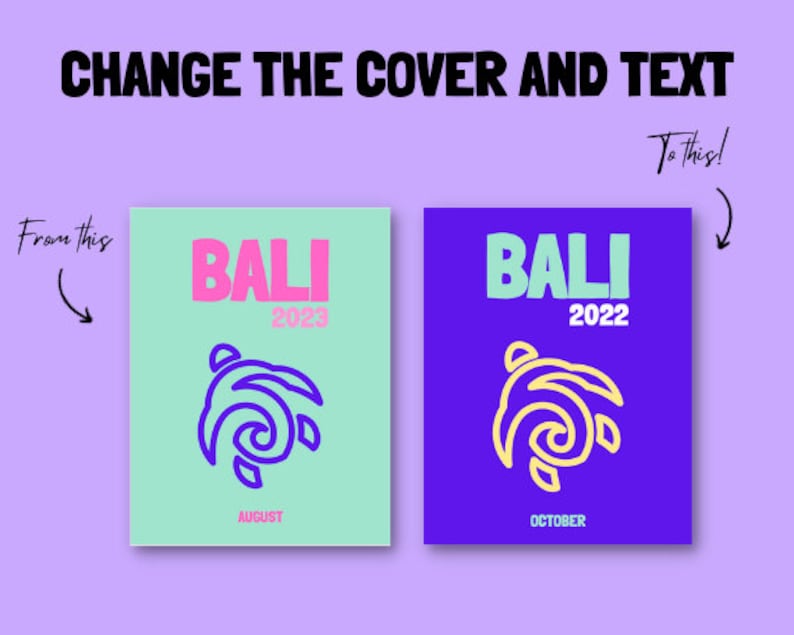 Bali Travel Photo Book Template: DIY Coffee Table Album (digital ...