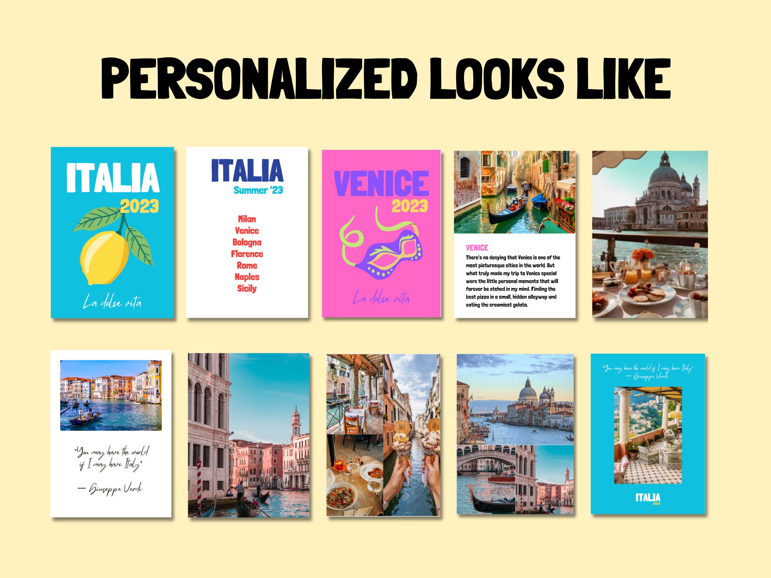 Aesthetic Travel Coffee Table Photo Book Template Personalized Photo ...