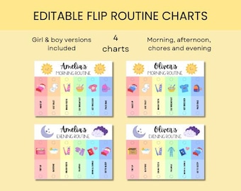 Editable Toddler Routine Chart – Kids Daily Schedule Printable ...