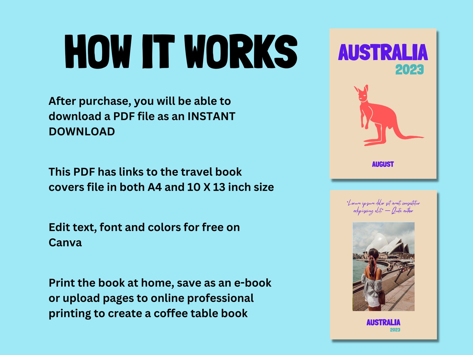 AUSTRALIA Aesthetic Travel Coffee Table Photo Book Template ...