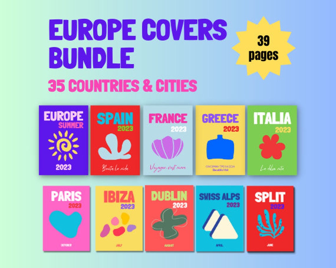 EUROPE Aesthetic Travel Coffee Table Photo Book Cover Template ...