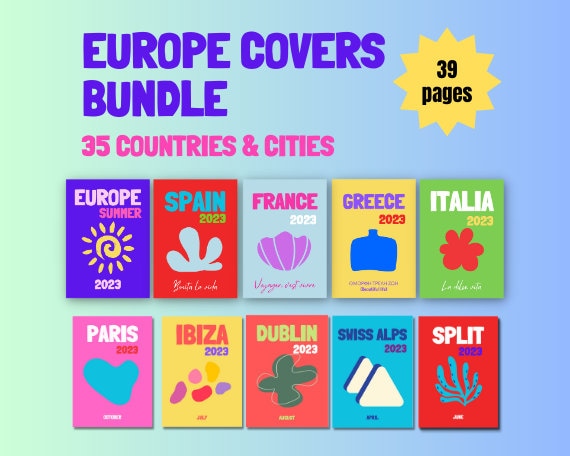 EUROPE Aesthetic Travel Coffee Table Photo Book Cover Template ...