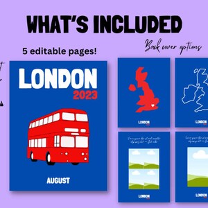 London Travel Photo Book Cover Template: DIY Coffee Table Album ...