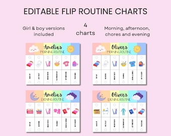 Editable Toddler Routine Chart – Kids Daily Schedule Printable ...