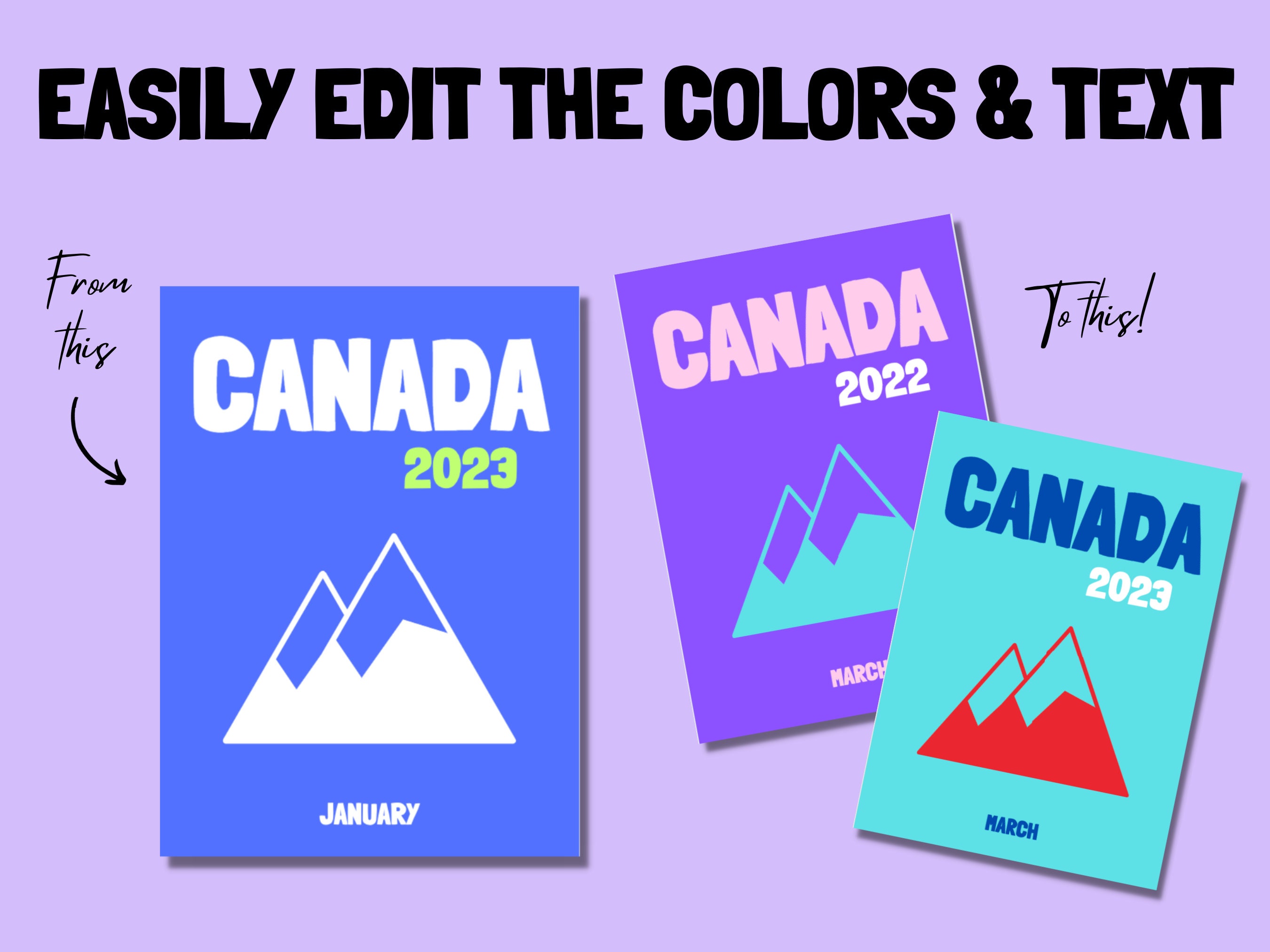 CANADA Aesthetic Travel Coffee Table Photo Book Template Personalized ...
