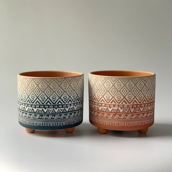 Tribal Pot - Etsy