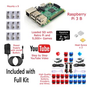 DIY Pedestal Arcade Cabinet Unfinished for Mame Pandoras Box Raspberry ...