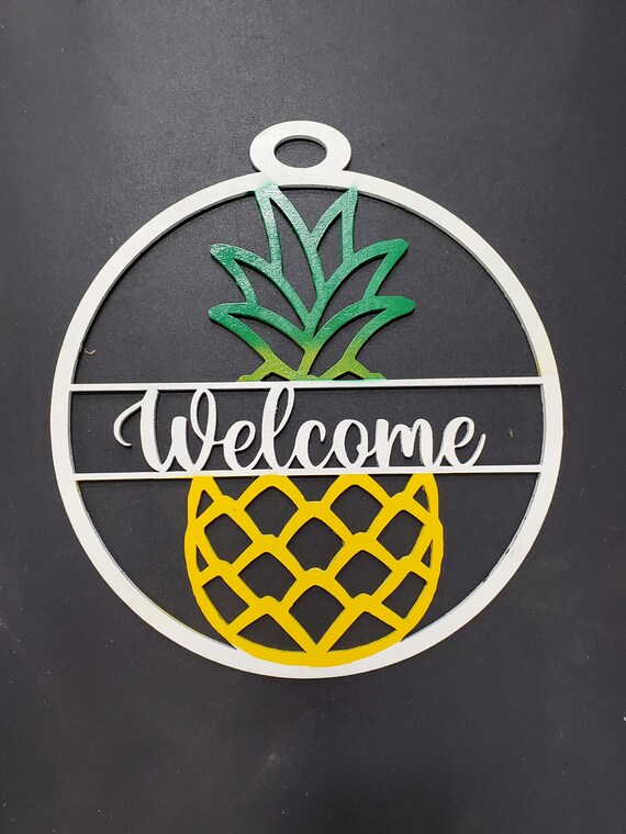 Pineapple Welcome Sign File SVG - Etsy