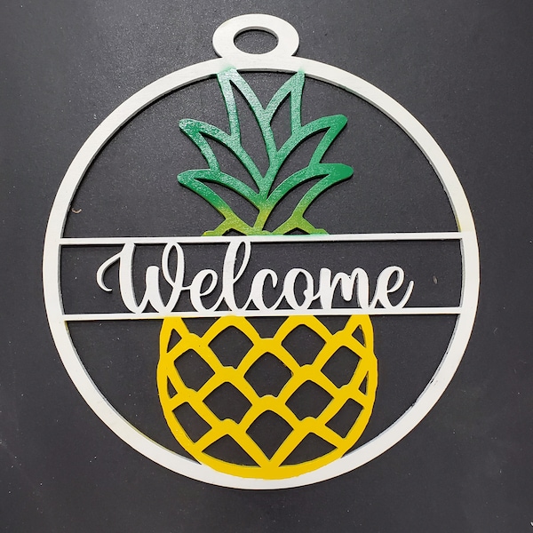 Pineapple Welcome Sign - Etsy
