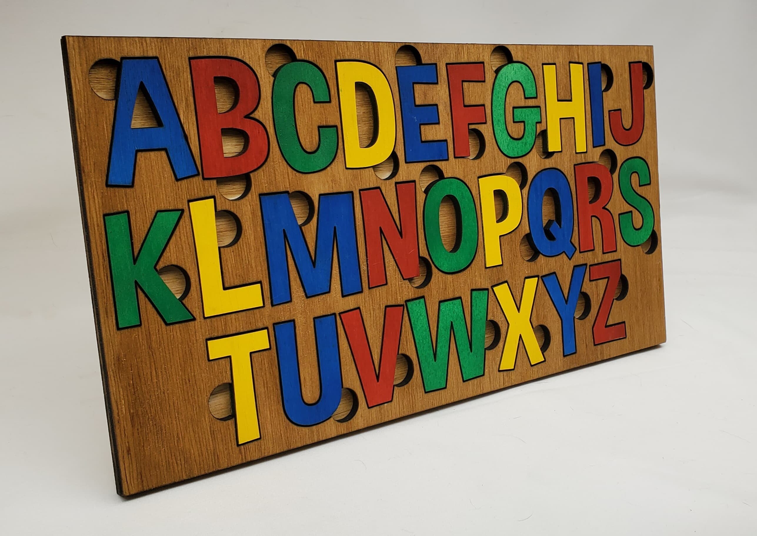 Alphabet Puzzle Svg - Etsy