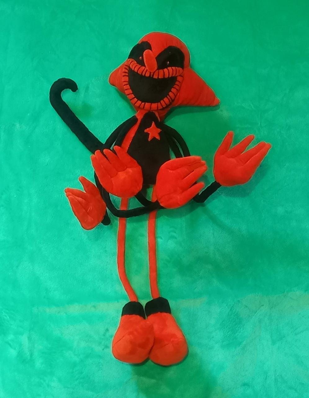 Handmade Fatal Error Plush Toy: Poseable Red & Black Character - Etsy