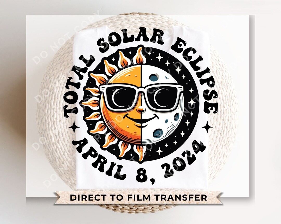 Solar Eclipse DTF Transfers, Ready to Press, T-shirt Transfers, Heat ...