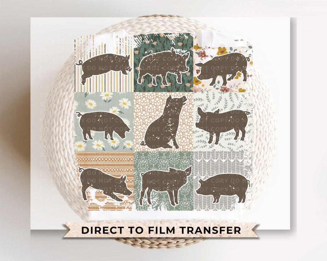 Pig DTF Transfers, Ready to Press, T-shirt Transfers, Heat Transfer ...