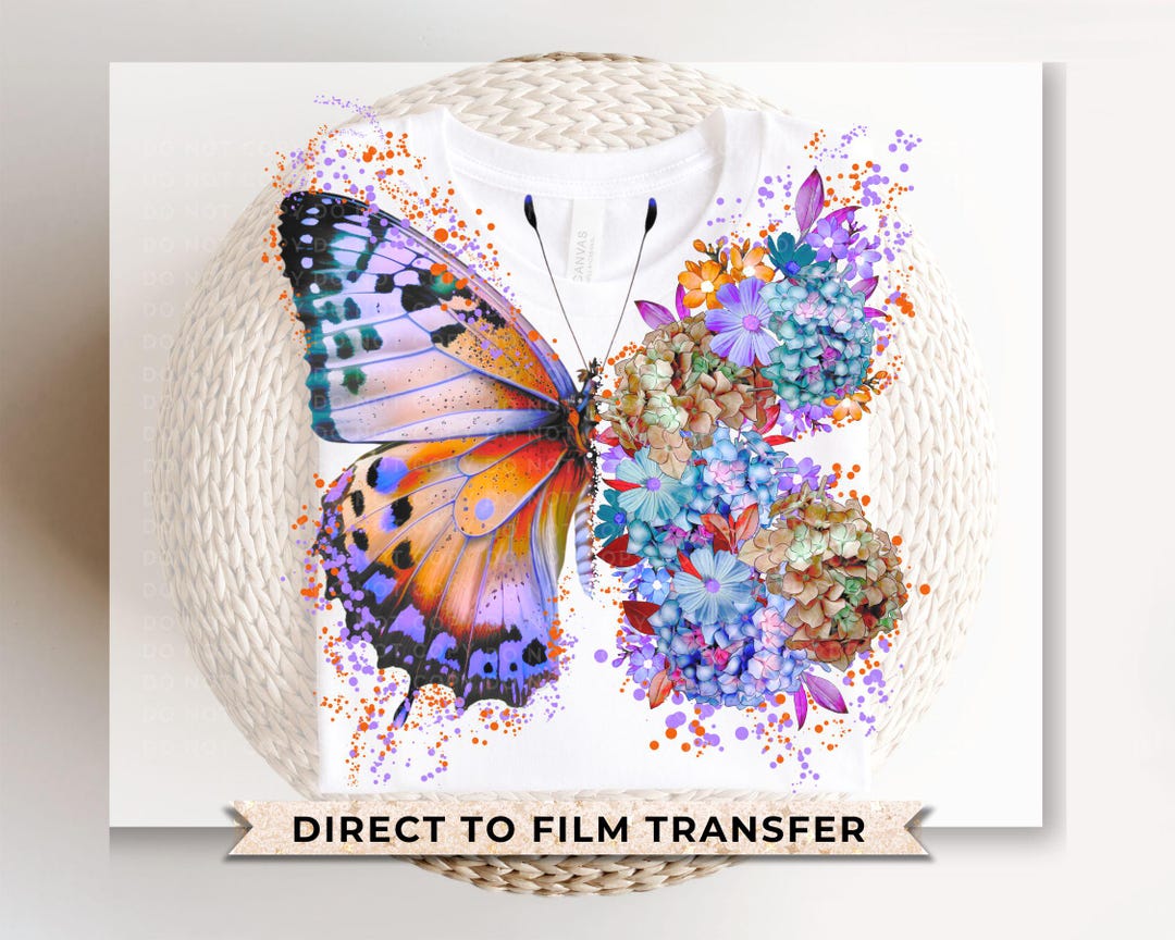 Butterfly DTF Transfers, Ready to Press, T-shirt Transfers, Heat ...