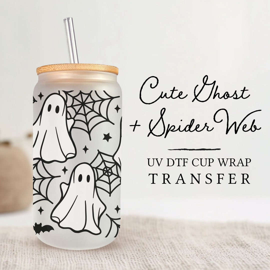 Halloween UV DTF Libbey 16oz Cup Wrap Sticker, Ready to Ship, Direct to Film, Glass Can, Fall ...