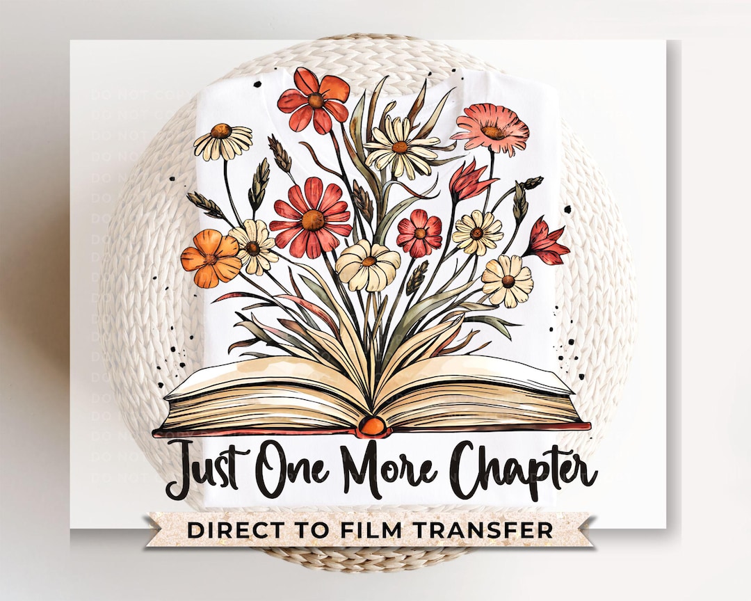 Book DTF Transfers, Ready to Press, T-shirt Transfers, Heat Transfer, Direct to Film, Floral ...