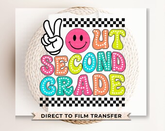 Peace Out Second Grade Last Day of School Tie Dye 2nd Grade Kid Teacher ...