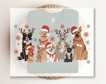 Dogs Christmas DTF TRANSFER - Etsy