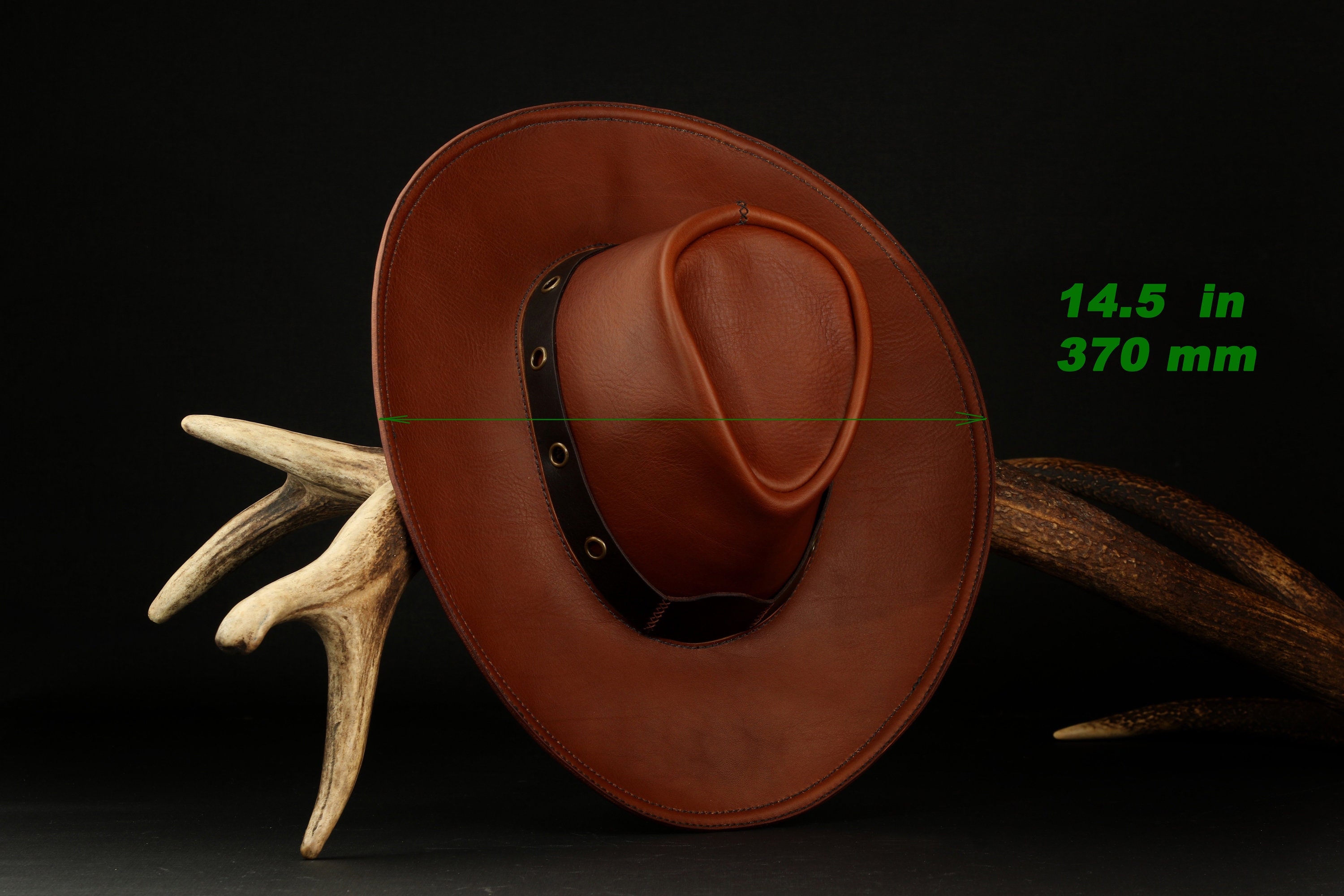 Cowboy Leather Hat, Brown Cowboy Hat, Country Style Hat, Handmade Hat ...