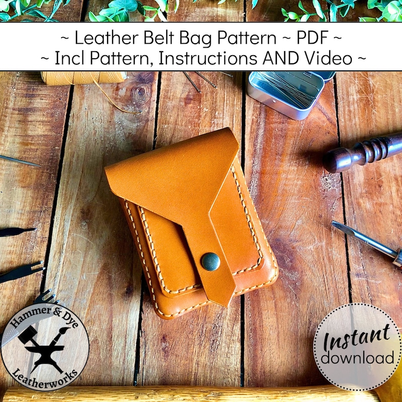 Leather Bag Template - Etsy