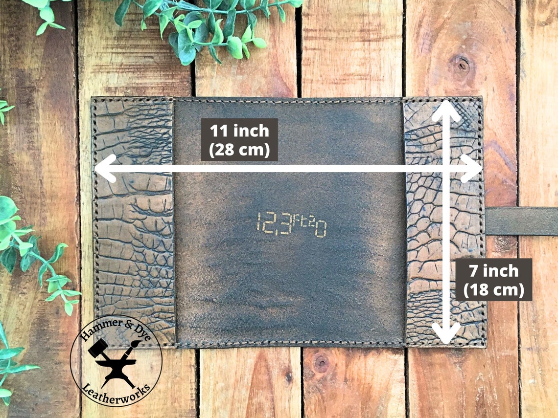 Alligator Embossed Leather Book Cover, for Notebook, Diary or Bible in ...