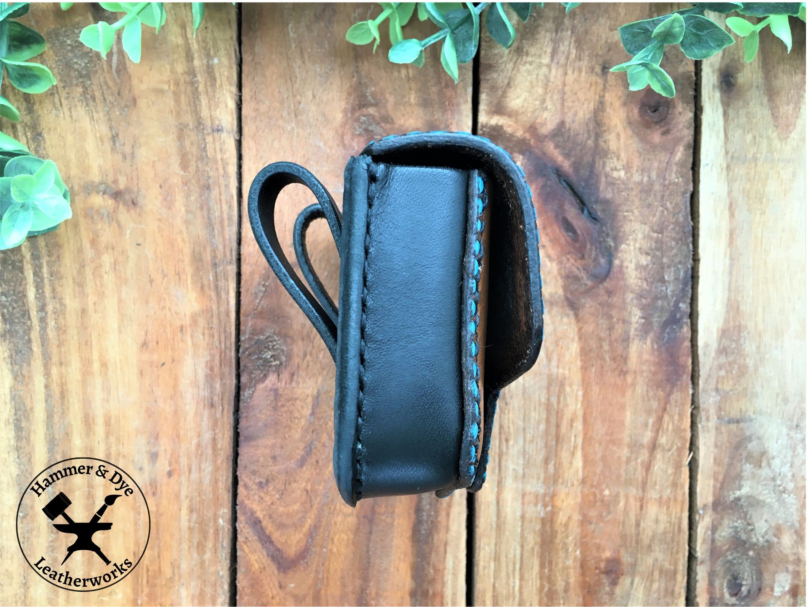 Bohemian Style Mini Leather Belt Pouch With Turquoise Details, Credit ...