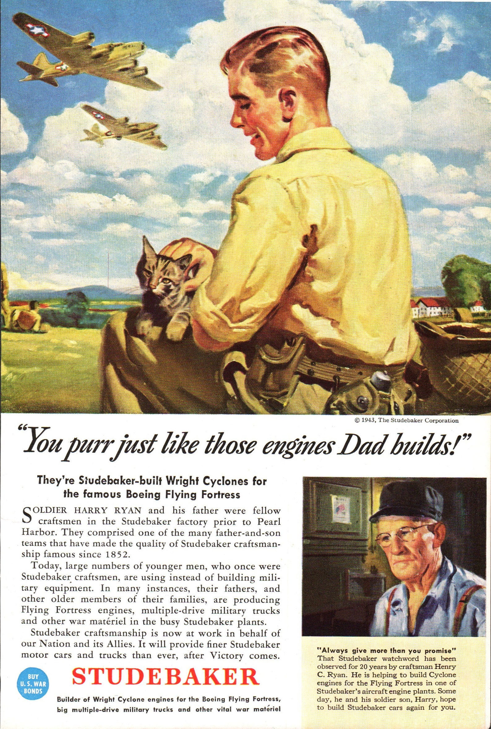 WW2 Studebaker-engine Boeing Flying Fortress Aircraft 3 ADVERT - Etsy