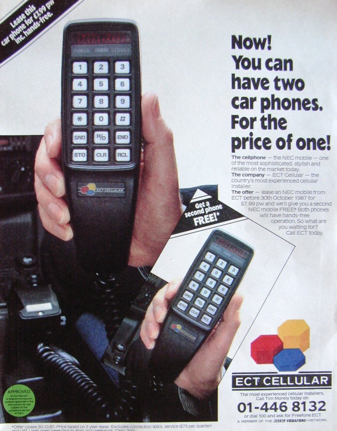 Vintage 1987 'NEC Cellular Carphone' Mobile Phone - Etsy Italia