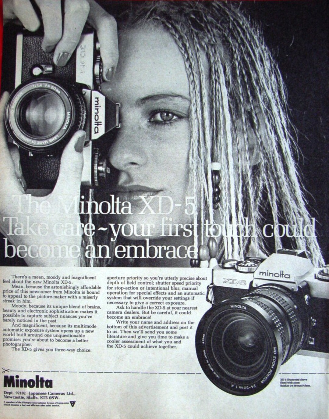 Minolta 'XD-5' Camera Ad 2 Original 1980 Advert - Etsy Sweden
