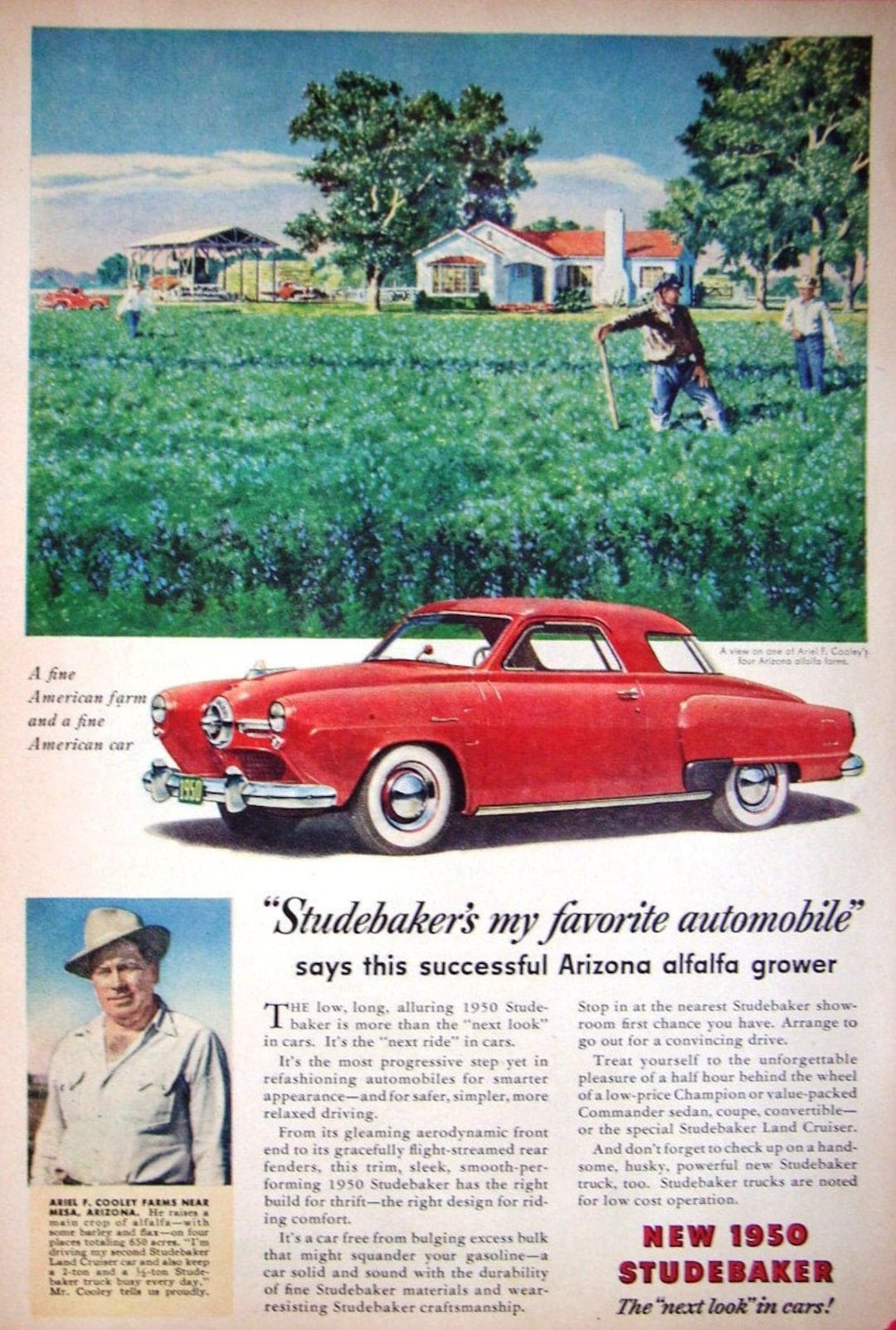 1950 STUDEBAKER 2-door Coupe Auto Print Ad. Original Vintage - Etsy