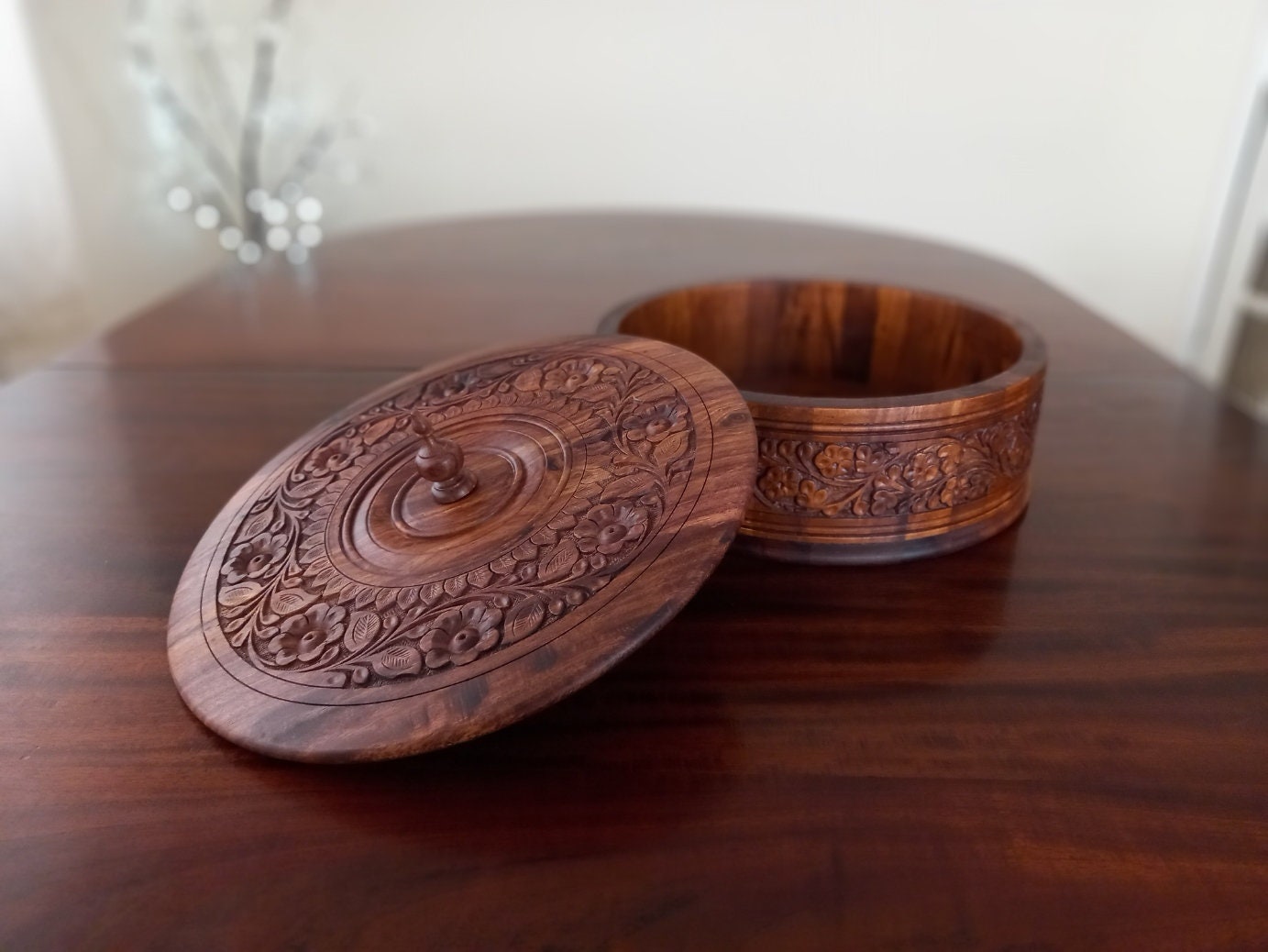 Hand Carved Wooden Box, Made From Real Hard Wood, Perfect Gift for ...
