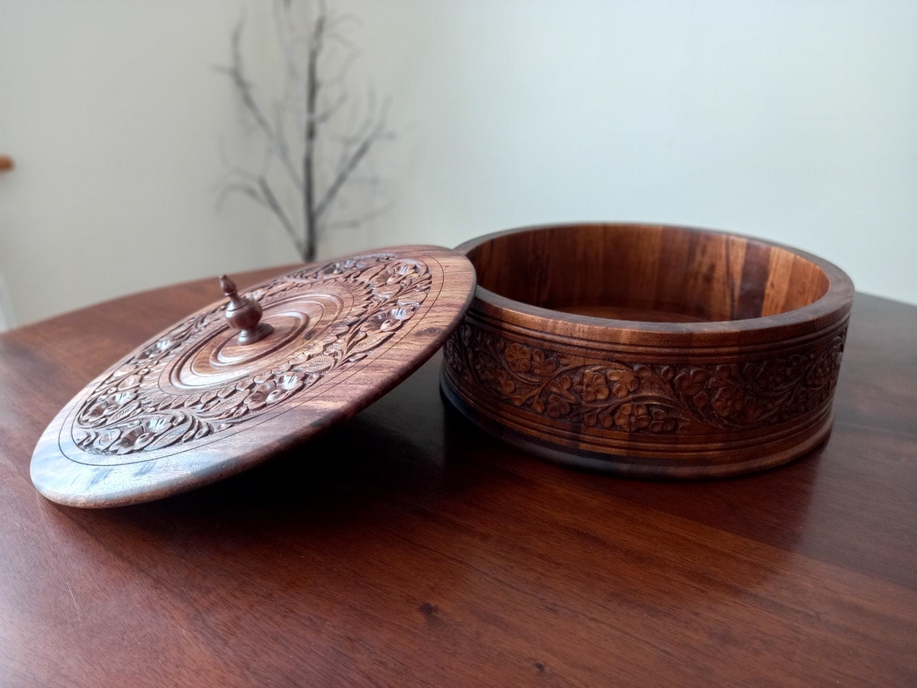 Hand Carved Wooden Box, Made From Real Hard Wood, Perfect Gift for ...