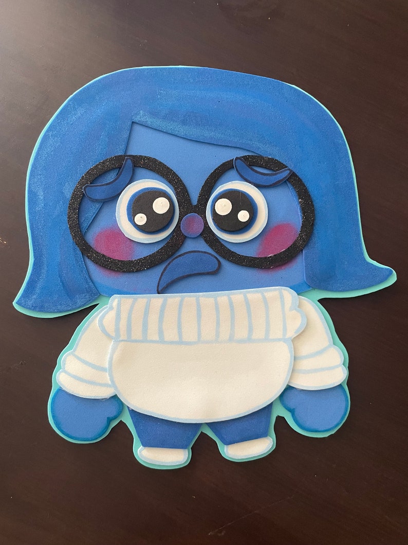 Inside Out Sadness Cut-out Centerpiece for Birthday Parties, Decoration ...